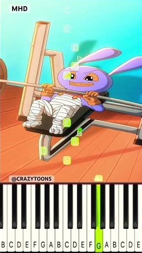 When Jax Go To The Gym ‪@CrazyToons-Animated‬ - Piano Tutorial