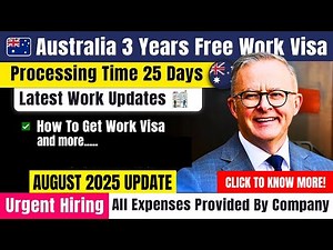 Australia 🇦🇺 Free Work Permit Visa 2025 ~ Big Opportunity Work In Australia For 6 Months In 2025