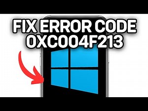 HOW TO FIX ERROR CODE 0XC004F213 IN WINDOWS 2025! (FULL GUIDE)