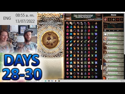 Cookie Clicker 100% Speedrun : Days 28 - 30 (+ First Month Stats Review)