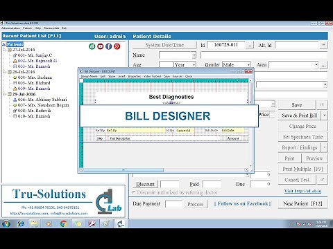 eLab - Modify bill header/footer template