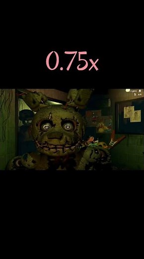FNaF 3 – Springtrap – Jumpscare 0.25x ➜ 2x