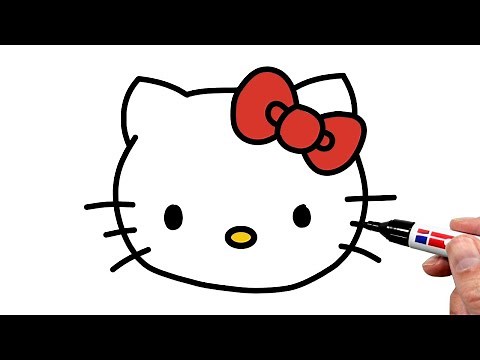 How to Draw Hello Kitty (Head)