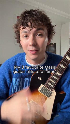 7.6K views · 719 reactions | These are my 3 favourite Oasis guitar riffs of all time!  Frollickin’ in the Bushes, Acquiesce and The Hindu Times. What are your top 3?  Oasis are one of those bands that just have such a ridiculous amount of amazing guitar riffs that I appreciate it might be really hard to pick  Played on my Gibson Les Paul Tribute  #oasis #noelgallagher #liamgallagher #guitarriff #guitarriffs #gibson #gibsonlespaul | harryseaton | Facebook