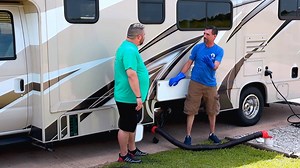 3.1K views · 21 reactions | If you've never set up an RV at a campsite, understanding the Black and Grey water tanks is probably the first, and most important step, in most all your RV adventures. Billy gives Derek the step by step of getting your tanks hooked up at the RV site. | Bob Hurley RV | Facebook