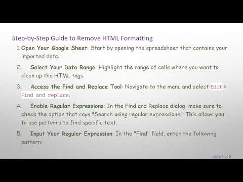 How to Easily Remove HTML Formatting from Google Sheets