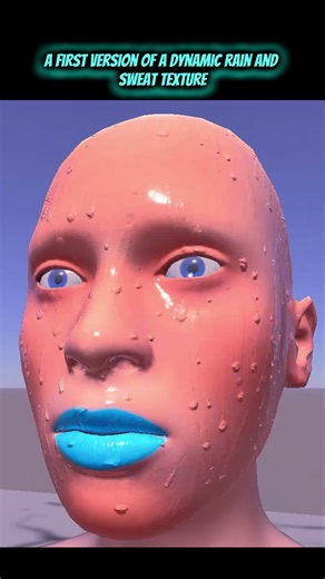 A dynamic rain and sweat texture for a human being #gamedev #indie #wip #unity #shaders #dynamic