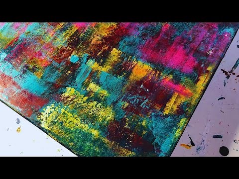 Abstract Art Made Simple / Scraping Technique On Canvas