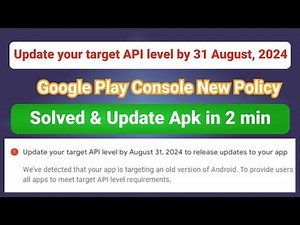 How to update your app Sdk target API level from 33 to 34 in 2024? | Google Play New Policy Unity
