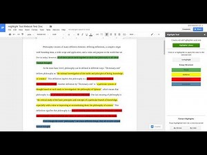 Resaltar texto en google docs