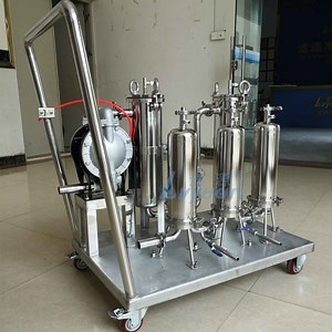 [Hot Item] Factory OEM Customization Moblile 1/2/3/4/5 Stages Stainless Steel Cartridge Bag Filter Machine for Wine/Alcohol/Beverage/Oil/Fuel Water Depth Filtration System