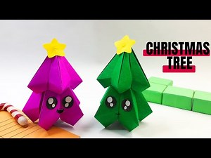 How to Make an Origami Christmas Tree - Easy Paper Craft Tutorial for Beginners