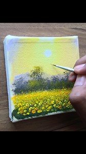 5.7K views · 117 reactions | Spring flower field acrylic painting | Vinee Painting | Facebook