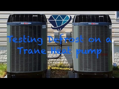 Testing the defrost cycle on a Trane heat pump. #hvacservice