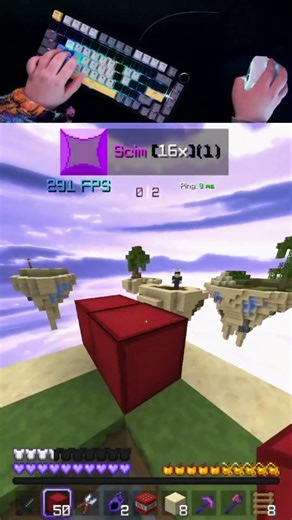 The BEST Bedwars Texture Pack = Scim 16x 🛏️⚔️ #minecraft #shorts #bedwars #pvp #phonk #trending