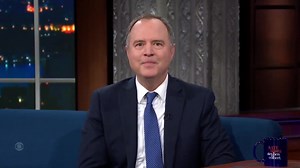 8.3K views · 130 reactions | Adam Schiff tells President Trump to "Piss off" on Stephen Colbert's show last night. Adam looks scared sh*tless | Earth Clean | Facebook