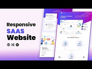 SAAS Landing Page Design ~ 2025 ~ Using Elementor Flexbox (WordPress & Elementor For Beginners)