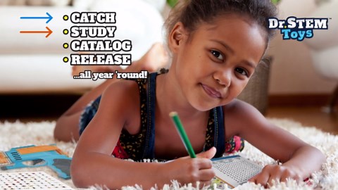 Dr. STEM Toys: Insect Explorer - 11.5" Bug Vacuum Kit, LED Laser & Suction Mechanism, Pop-Out Practice Critters, Catch-Study-Catalog-Release, Kids 5