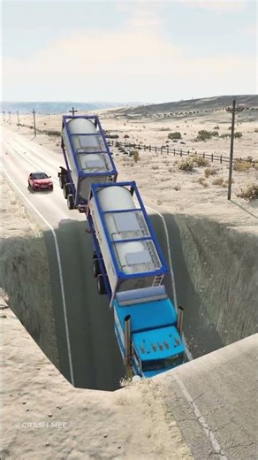 CARS & DOUBLE TANK vs MASSIVE PIT - BeamNG.Drive