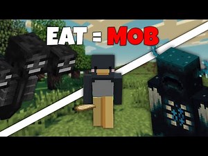 Minecraft, But Eating Spawns Mobs