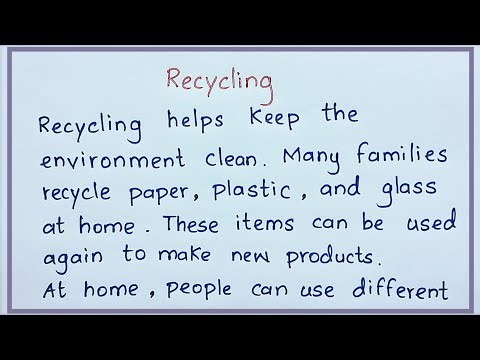 Recycling Essay in English | Paragraph Writing on Recycling | Nifty’s English