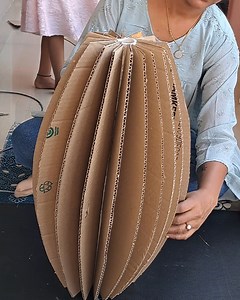 Waste Cardboard turned - DIY flower vase making #diy #making #fun #craft #cardboard #waste | Creative ViNii