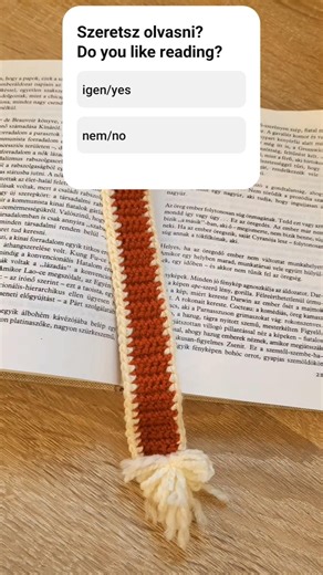 Horgolt könyvjelző​Crocheted bookmark#crochet #bookmark #foryou #reading