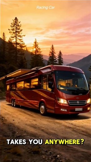 Luxury Moving Home in Deep Red: A Complete House on Wheels 🚐✨