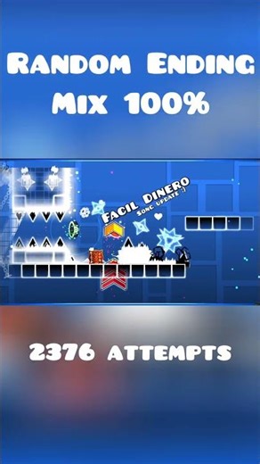 Random Ending Mix 100% | 2376 attempts #geometrydash #gd