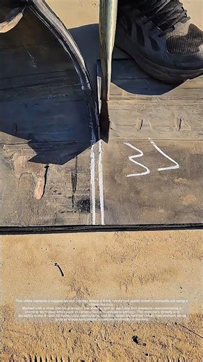 Manual Cutting of Reinforced Plastic – Construction Site Technique!