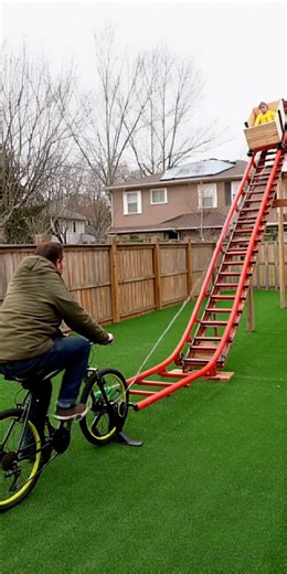 My Son Said “Thanks Dad”....I Built Him a Backyard Roller Coaster #fyp #rollercoaster #shorts