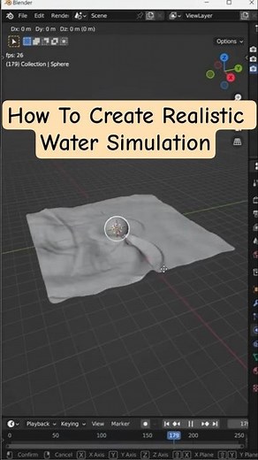 💦 How to Make Realistic Water Simulation in Blender! | Quick Tutorial | Made by Subhan