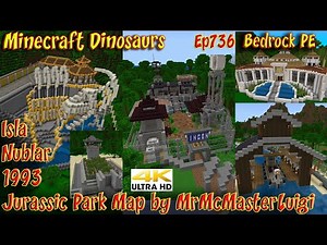 Jurassic Park Map Showcase by MrMcMasterLuigi Isla Nublar Minecraft Dinosaurs Bedrock PE Ep763