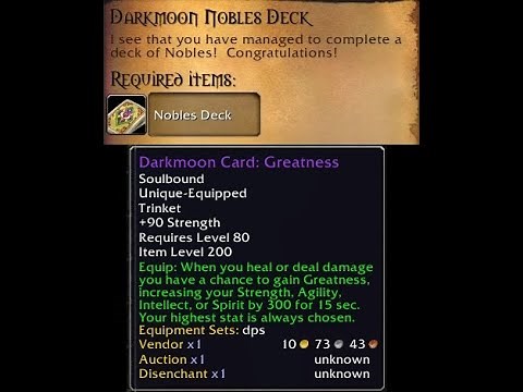 How to get Quest Nobles Deck / How to get Darkmoon Card: Greatness / How to find Darkmoon Faire