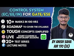 Complete Roadmap of Control Systems For GATE(EC/EE/IN) Aspirants