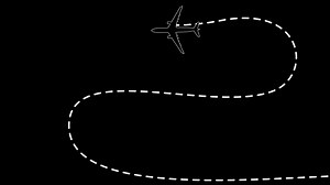 Airplane Dotted Path Line Animation Loop Stock Footage SBV-352909924 - Storyblocks