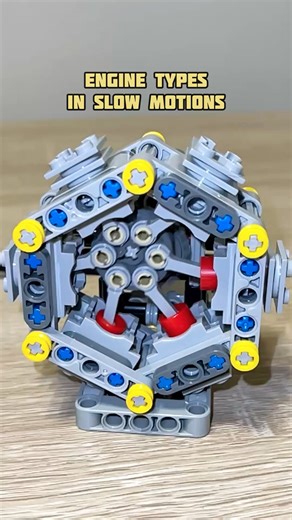Engine Types in Slow Motion #lego #legotechnic #mechanical #engine #engineering #diyprojects