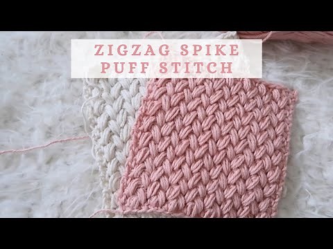 Zigzag Spike Puff Stitch - Crochet Stitch Tutorial - Sass & Stitch