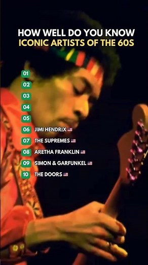 How Well Do You Know Iconic 60s Artists? Beatles, Elvis, Hendrix #shorts