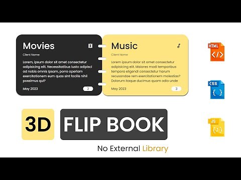 Create a Flip Book using simple HTML CSS and JS | No External Library