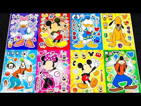 MICKEY MOUSE STICKER BOOK MAKEOVER 🐭✨ | DONALD, MINNIE & GOOFY FUN STICKER ACTIVITIES