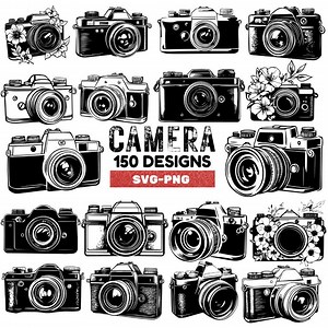 Camera SVG Bundle: 150 Vintage Photography Clipart (digital Download) - Etsy