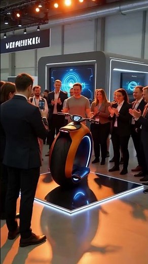 Mind-Blowing One-Wheel Motorcycle Demo: Future Ride at Tech Expo!