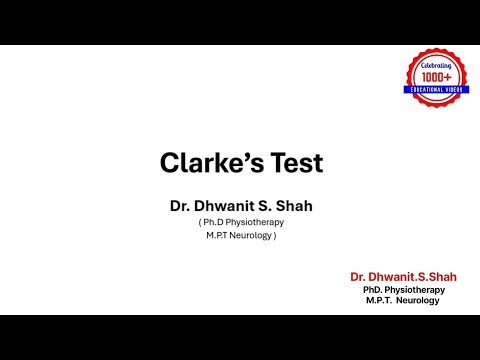 Part:30: Clarke's Test: For Patellofemoral Pain Syndrome or Chondromalacia Patellae: Orthopedic Test