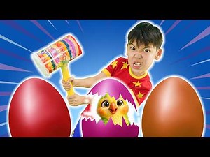 Surprise Eggs: Who's Inside? | Was it a Monster or an Alien? | Hokie Pokie Nursery Rhymes
