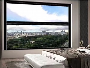 [Hot Item] Baiyiyuan Lift Window Automatic Vertical Sliding Electric Lift up Double Glass Aluminum Frame Single Hung Window