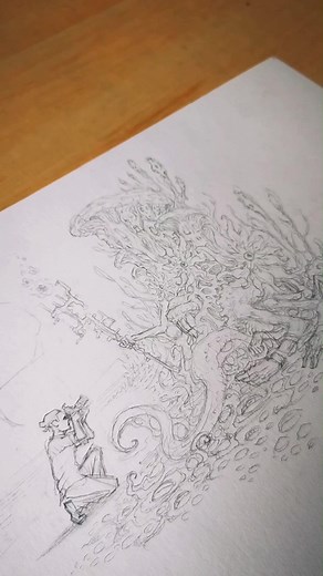 This inked sketch will be in the perspective manual I'm currently working on. I really enjoyed making it. Music : "Planet Caravan" by Black sabbath. #detailedart #inkdrawing #lineart #micronpen #inkwork #trippyart #psychedelicart #inksketch #inkpen #inkpenart #fantasyart #drawingskills | Dec-Art