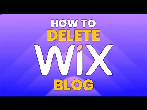 How To Delete Wix Blog (EASY!)