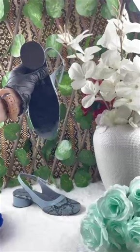 PIU_219 Slate Gray Python Power Slingback Block Heel