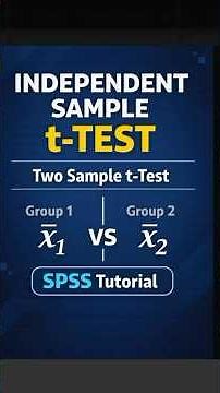 Independent Sample t-Test (Two Sample t-Test) in SPSS. #spss